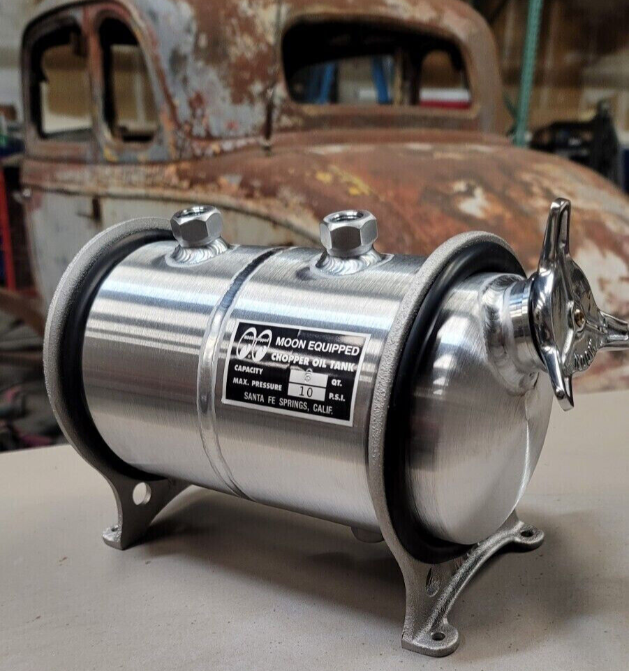 MOONEYES 3 Quart TANK Oil Bag CHOPPER Motorcycle Fuel GASSER Hot Rod ...