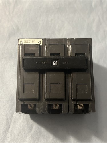 Eaton BAB3060H 60 Amp 3 Pole Circuit Breaker | eBay