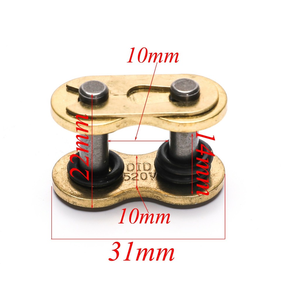 2x 520 O-Ring Chain Connecting Master Link For Honda Yamaha Suzuki ...