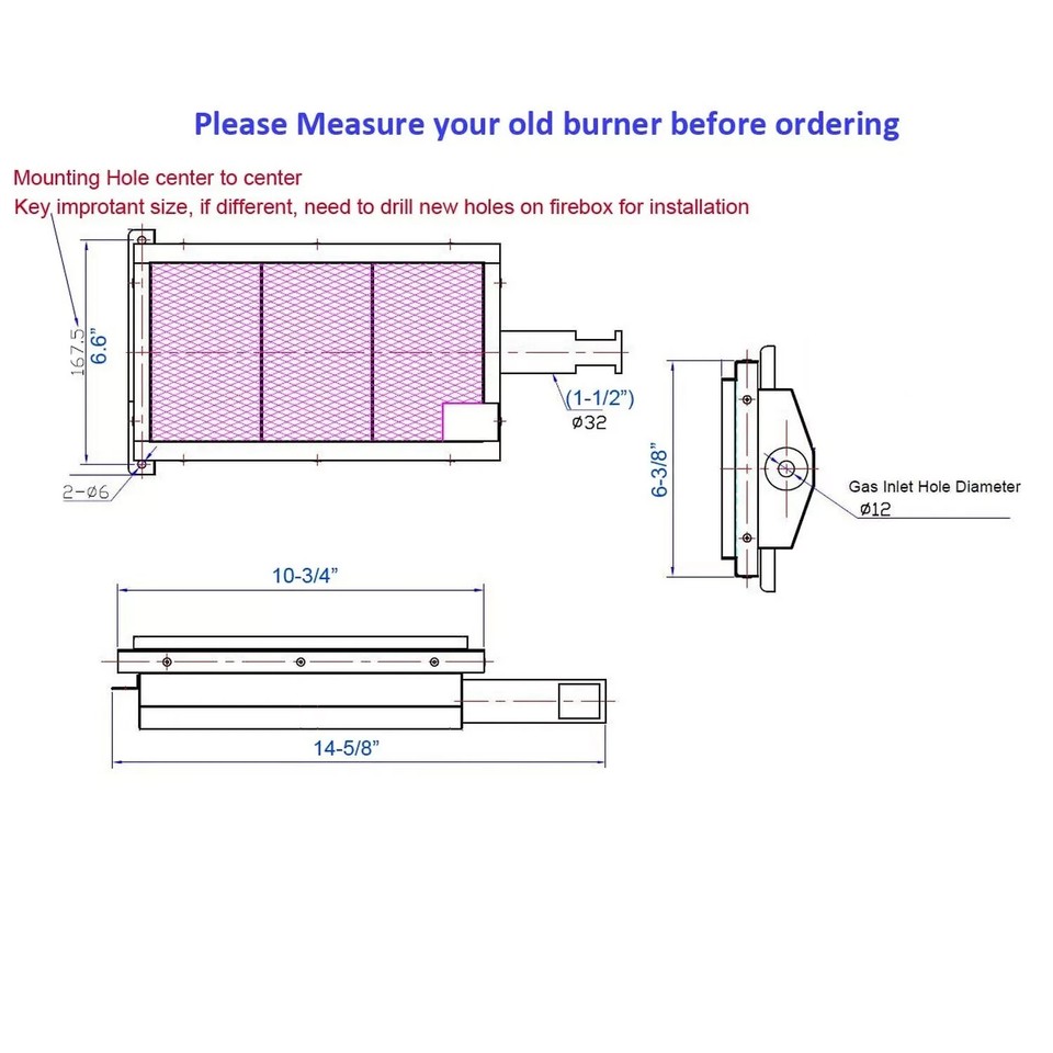 BBQ Grill Searing Burner Ceramic Infrared Side Sear Zone Burner ...