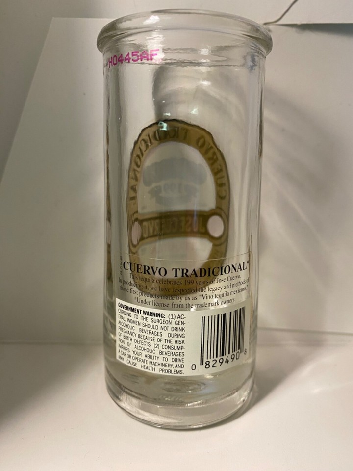 Jose Cuervo TEQUILA, Cuervo Tradicional Shot Glass. 2oz. 4" Tall. | eBay