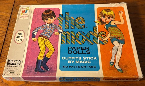 1967 The Mods Milton Bradley Authentic Paper Doll Set Mod Lee GoGo ...