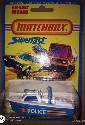 Matchbox Lesney Vintage 1976 Superfast Police Launch Boat No.52 | eBay