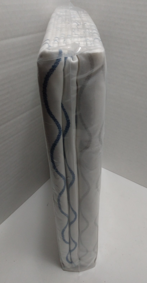 Ikea HENNY RAND Curtains 2 Panels (1 pair) 57" x 98" White Gray Blue ...