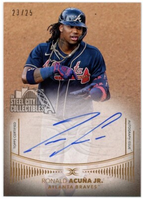 Ronald Acuna Jr 2021 Topps Definitive Defining Images Autograph #DIA ...