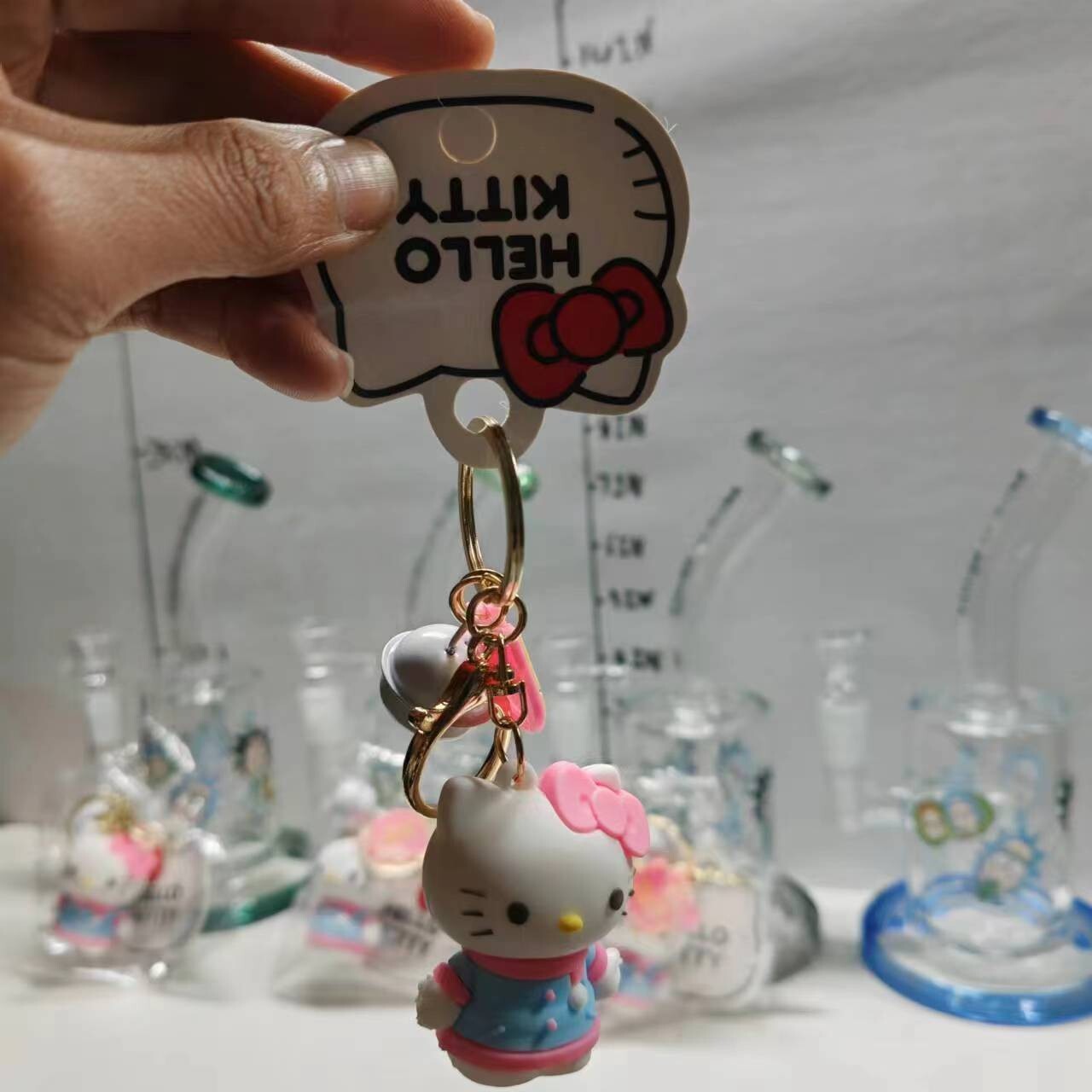 8 "Heavy Thick Glass Bong Water Pipe Hookah with CUTE Hello Kitty ...