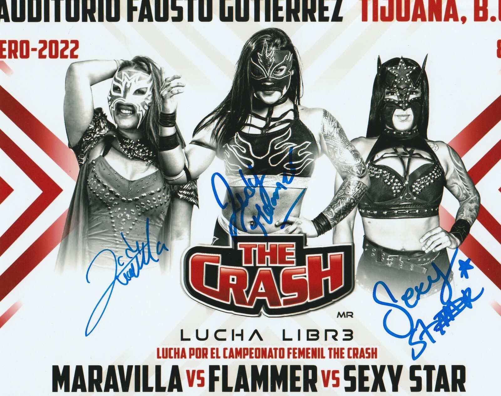 LADY MARAVILLA LADY FLAMMER SEXY STAR SIGNED AUTO'D 8X10 PHOTO LUCHA ...