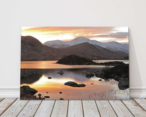 Sunset View on Rannoch Moor Scottish Highlands. Canvas picture print ...