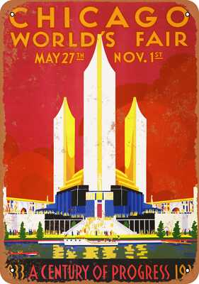 METAL SIGN - 1933 Chicago World's Fair - Vintage Look Reproduction | eBay