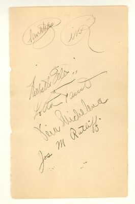 LOTTA FAUST BLANCHE RING VERA MICHELENA JOSEPH RATLIFF SIGNED CUT PSA ...
