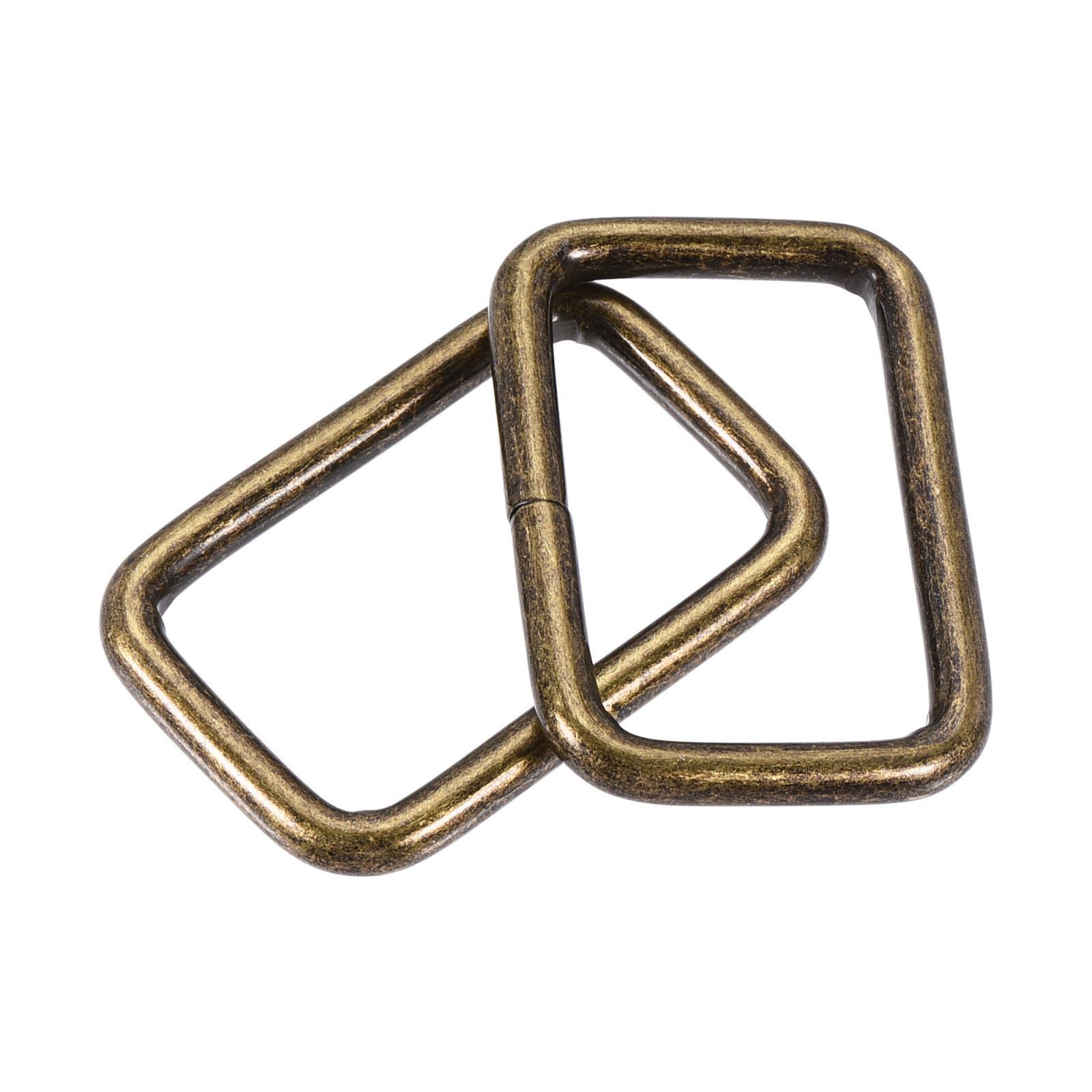 Metal Rectangle Ring Buckles 32x20mm for Bags Belts DIY Bronze Tone ...