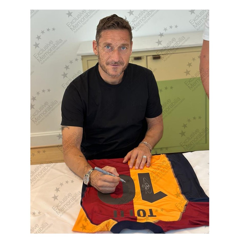 Francesco Totti Signed AS Roma 2001-02 Football Jersey. Damaged A | eBay
