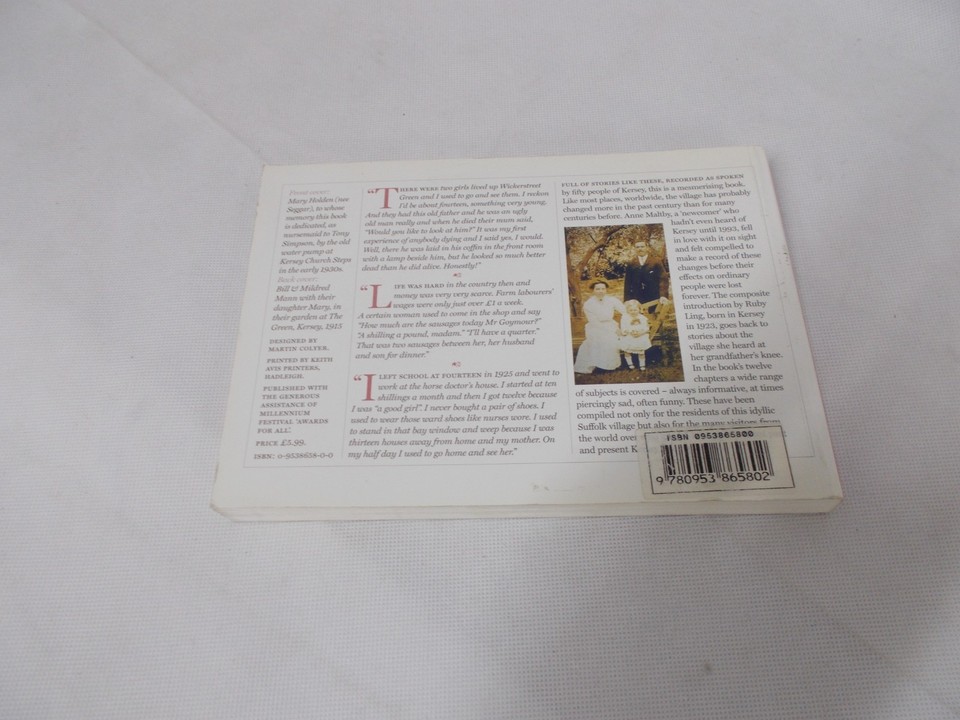 KERSEY WITHIN LIVING MEMORY. Anne Maltby. Paperback 2000 (Hol) | eBay UK