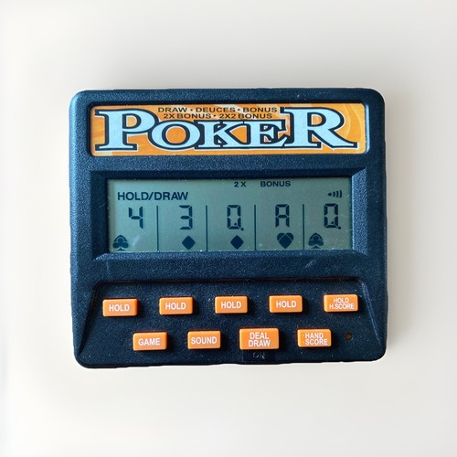 Electronic Hand Held 5 in 1 Battery Operated Poker Game Pre-owned ...