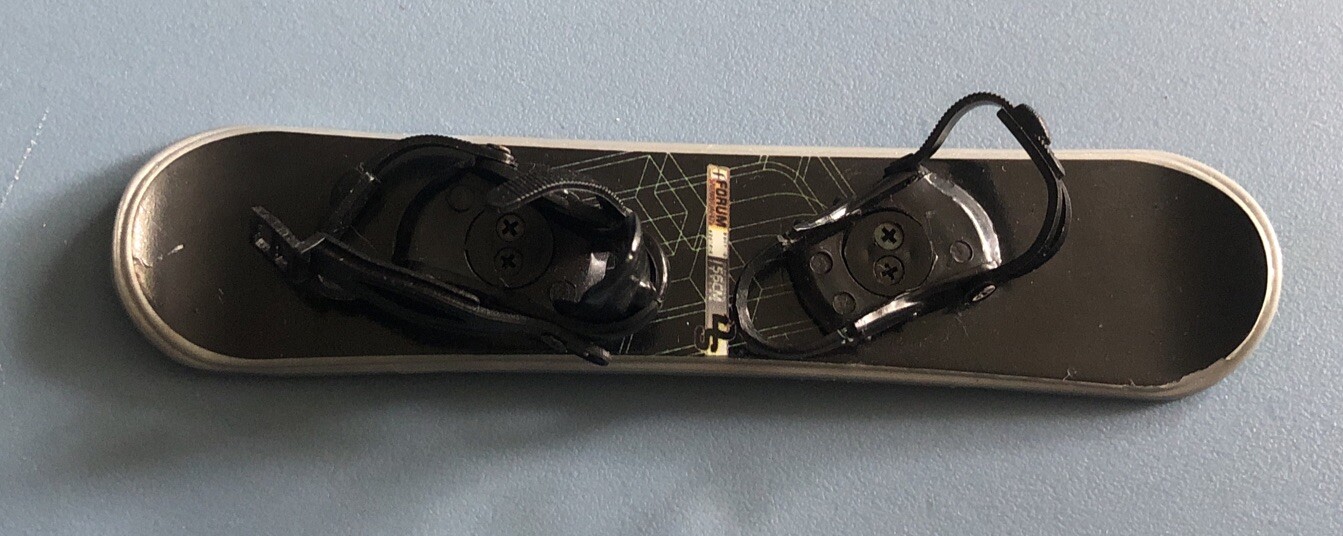 Vintage Tech Deck Fingerboard Snowboard Forum Green Black Toy