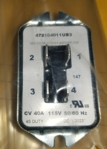 NEW STEARNS SINPAC SWITCH, 472104011UB3 , 115V , CV 40A , 50/60Hz ...