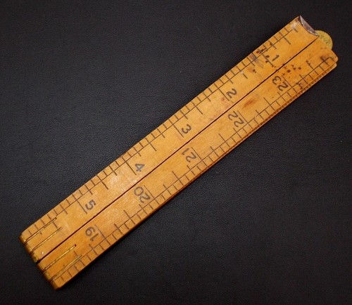 Vintage Stanley No. 68 Four Fold 24" Boxwood Folding Ruler 6" Folding ...