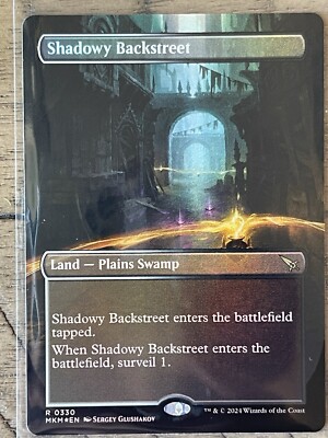 Mtg. Shadowy Backstreet. Non Foil Borderless. Murders at Karlov Manor ...