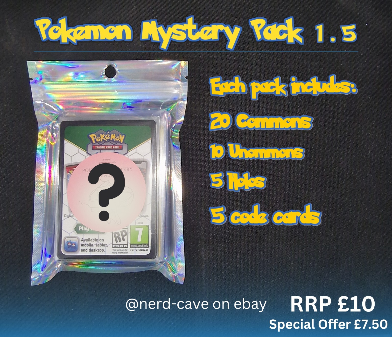 Pokemon Mega Mystery Box- Ultra Rare - Booster Pack 30 Cards (RRP £10 ...