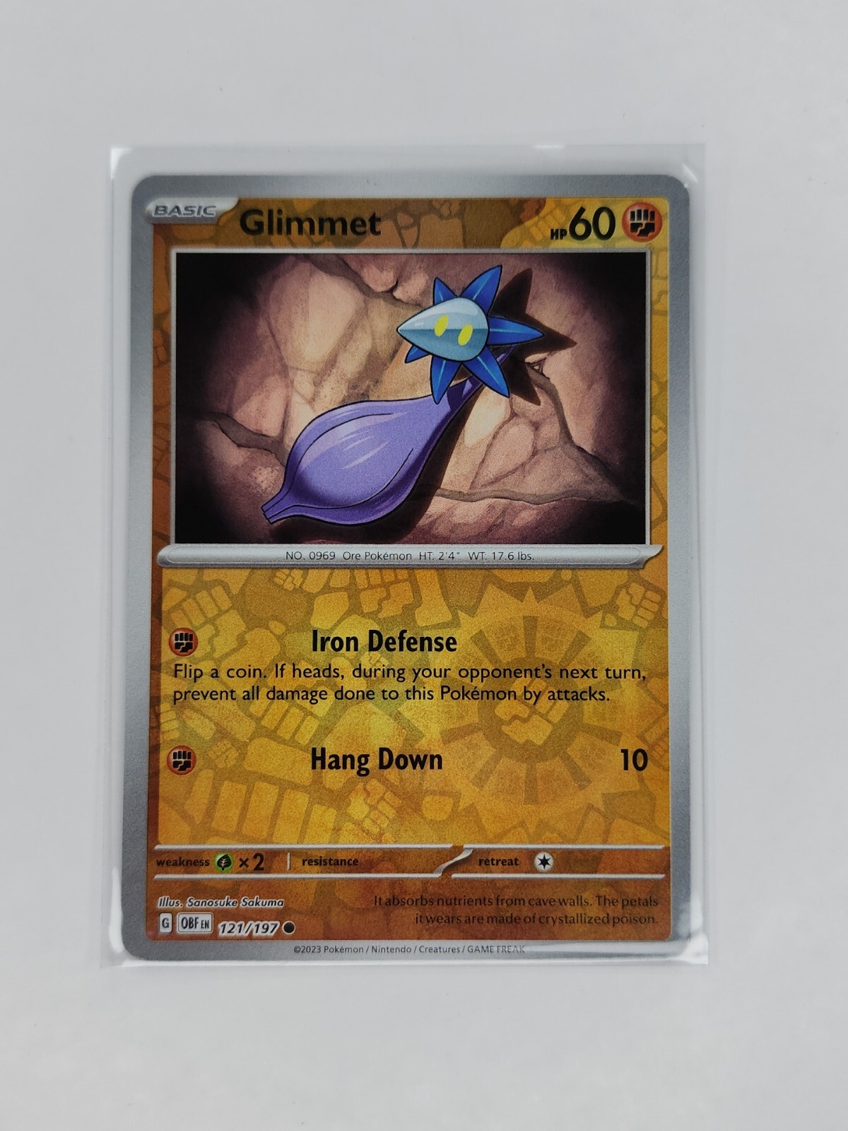 Glimmet [Reverse Holo] 121/197 Pokémon TGC Obsidian Flames | eBay