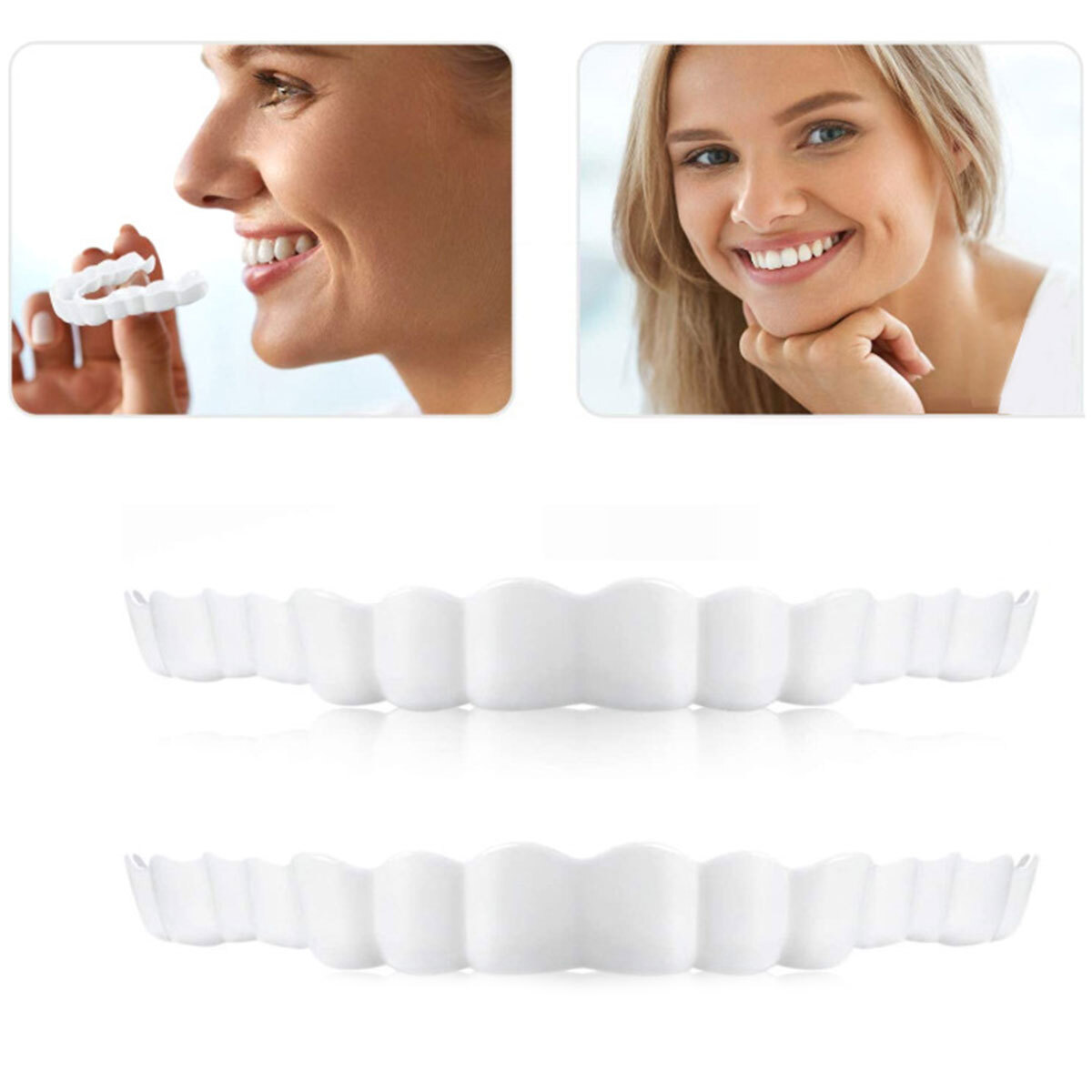 Denture Braces Perfect Snap On False Teeth Upper Lower Veneer Cover ...