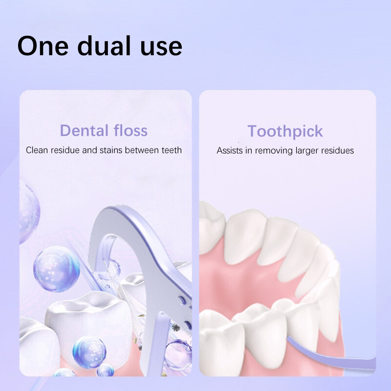 50pcs Fruit Flavored Dental Flosser Toothpicks Teeth Interdenta Stick ...