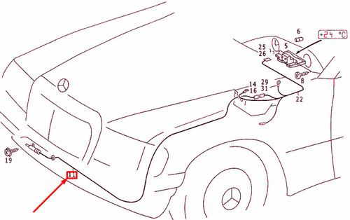 NEW MB E W124 OUTBOARD TEMPERATURE SENDER UNIT A0015422618 OEM | eBay