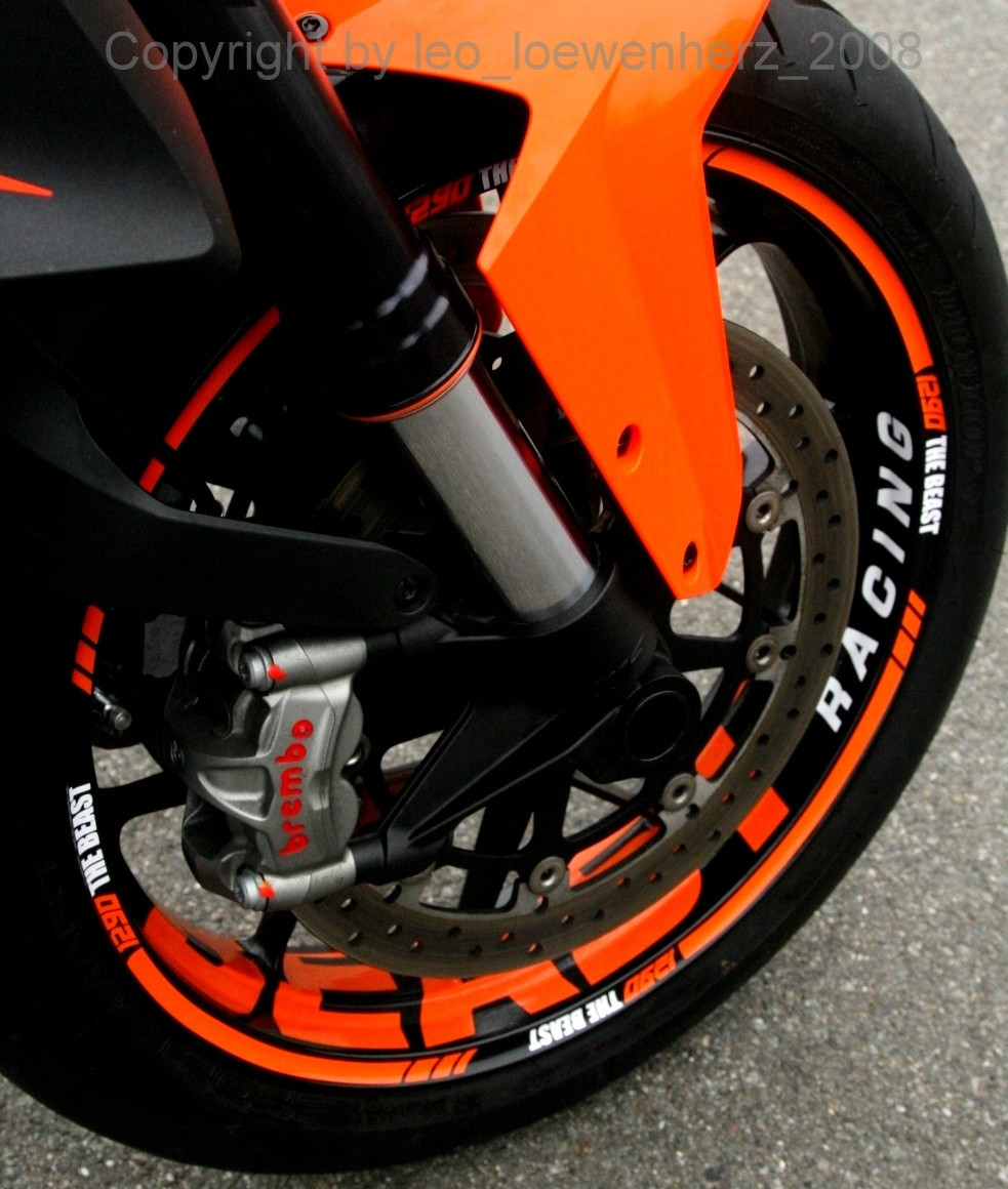 KTM 1290 SuperDuke R SD SDR GT Wheel Sticker Rim Stripes Decals Tape ...