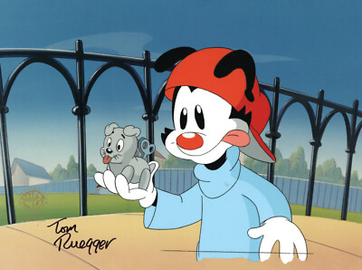 Animaniacs-Wakko-Original Production Cel-Lookit The Fuzzy Head-Signed T ...