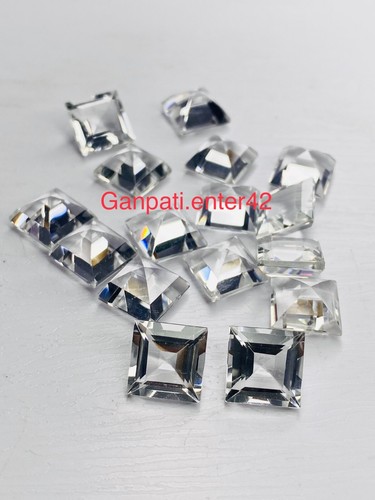 Crystal Quartz Loose Gemstone Faceted Square Cut 9x9 MM Natural ...