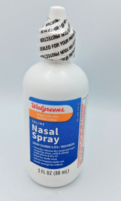 Walgreens-Saline Nasal Moisturizing Spray 3fl oz sodium chlorine 0.65% ...