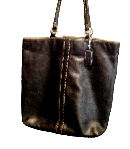 COACH BLACK LEATHER BAG C043-9727 / / / / / / / / / / / / / / / | eBay