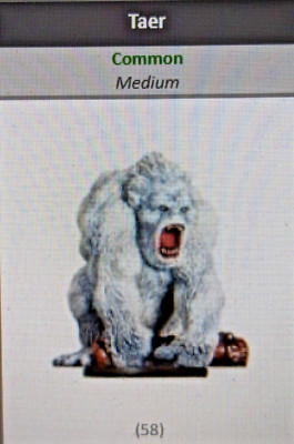 D&D miniatures Aberrations TAER white ape abominable snowman #58 w ...