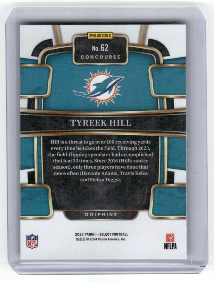 2023 Panini - Select Football Base - Tyreek Hill - Concourse | eBay