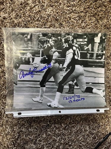 Pittsburgh Steelers Andy Russell Autographed And Inscribed 8x10 Photo ...