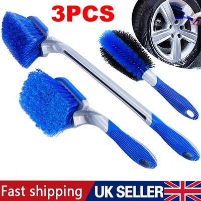 3Pcs Bristle Cleaner Car Alloy Wheel Cleaning Brush Tool Tire Washing ...