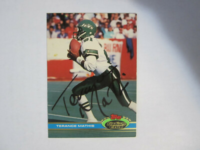 1991 Stadium Club # 149 Terance Mathis Autograph / Signed Card (MB New ...