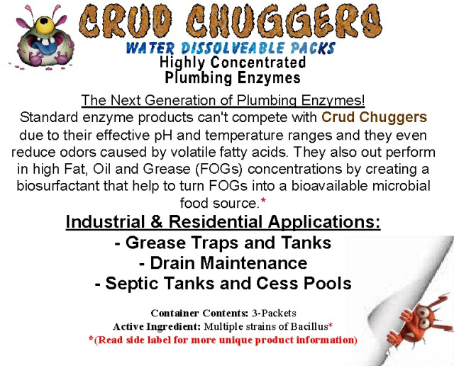 Crud Chuggers Plumbing Enzyme Packets | eBay
