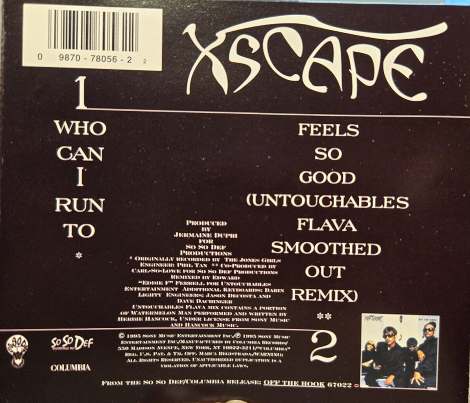 Xscape : Who Can I Run To / Feels So Good 2 Track Single - Audio CD ...