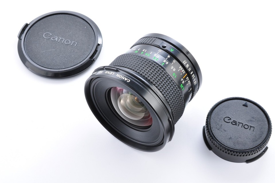 Canon New FD NFD 20mm f/2.8 Wide Angle MF Lens Near Mint from JAPAN ...