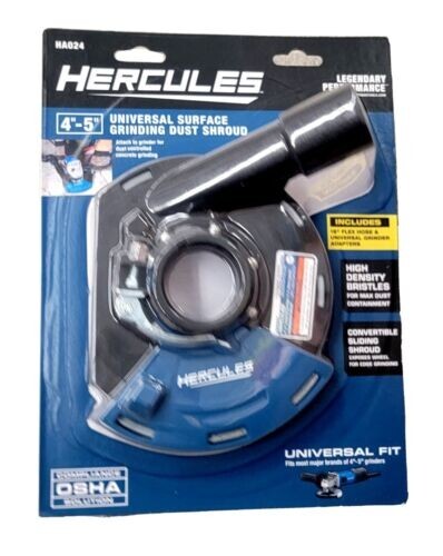 Hercules 4"-5"Universal surface grinding dust shroud,Includes 18" flex ...