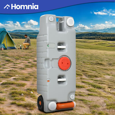19.8 Gallon RV Portable Water Tank Kit 75L Sewer Dump Camper Travel w ...