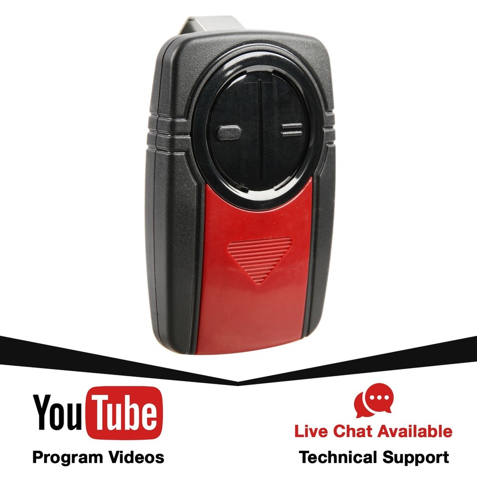 Garage Door Opener 2-Button Remote Red for Universal Chamberlain 380UT ...