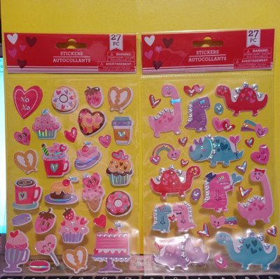 Assorted Valentine's Day Stickers Bundles 2 Packs Different Heart ...