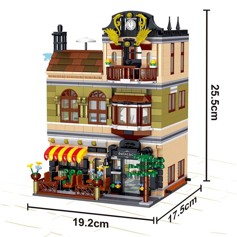 City Street View Building Blocks CAFE Shop Garden Restaurant Store Architecture | eBay