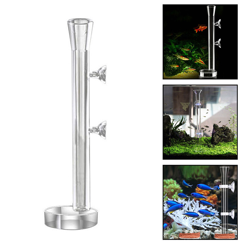 20cm-45cm Glass Feeding Tube Aquarium Shrimp/Fishes Feeder Fish Tank ...