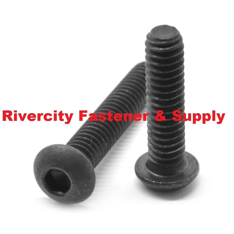 5/16-18x1 Black Button Allen Head Cap Screws 5/16x18 x 1 Bolts 5/16 x ...