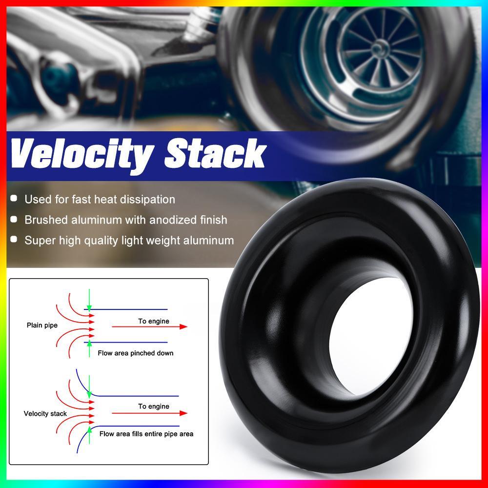 4" Inlet Car Bellmouth Velocity Stack Adapter Air Intake Turbo Horn ...