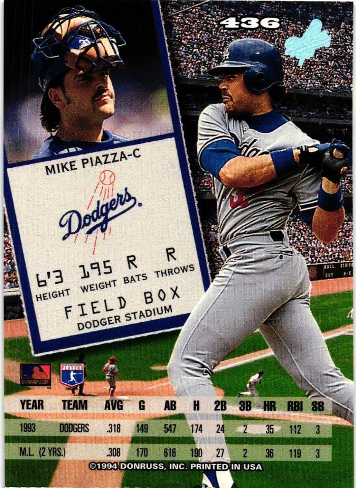 1994 Leaf #436 Mike Piazza | eBay