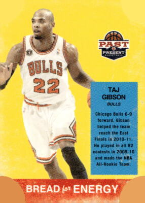 2011-12 Panini Past & Present #20 Taj Gibson Bread for Energy | eBay